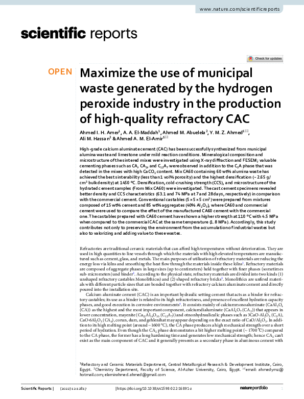 (PDF) Maximize the use of municipal waste generated by the hydrogen ...