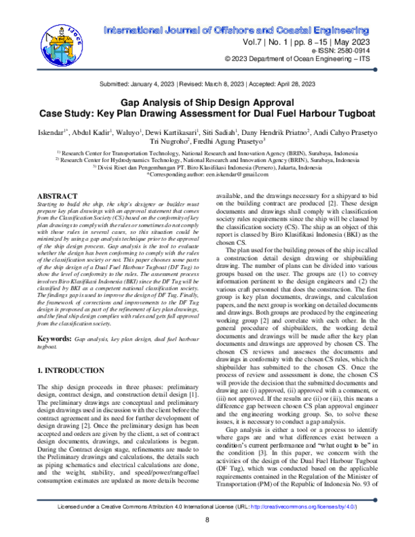 (PDF) Gap Analysis of Ship Design Approval Case Study: Key Plan Drawing Assessment for Dual Fuel ...