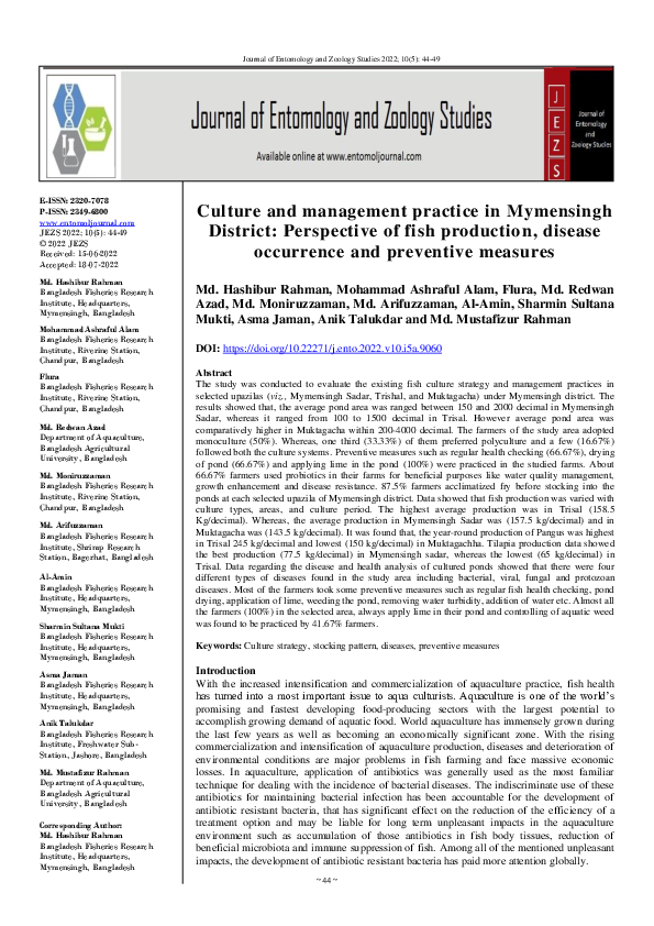 (PDF) Culture and management practice in Mymensingh District ...