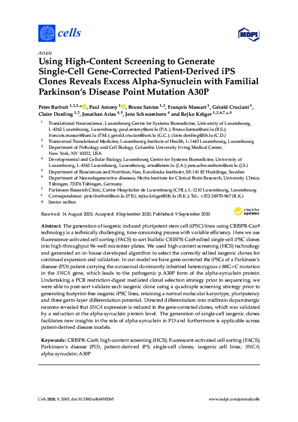 (PDF) Using High-Content Screening Technology as a Tool to Generate ...