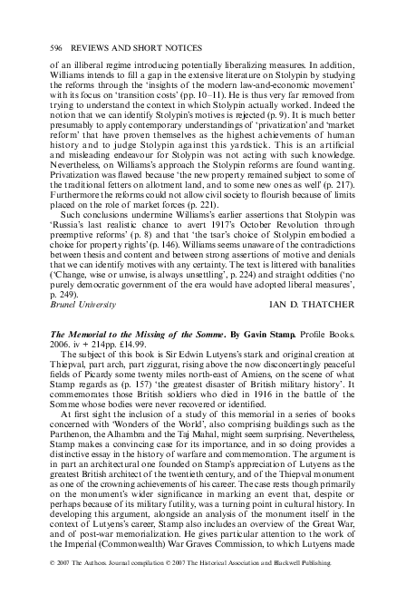 (PDF) The Memorial to the Missing of the Somme - By Gavin Stamp