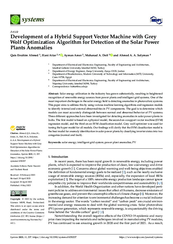 Pdf Development Of A Hybrid Support Vector Machine With Grey Wolf