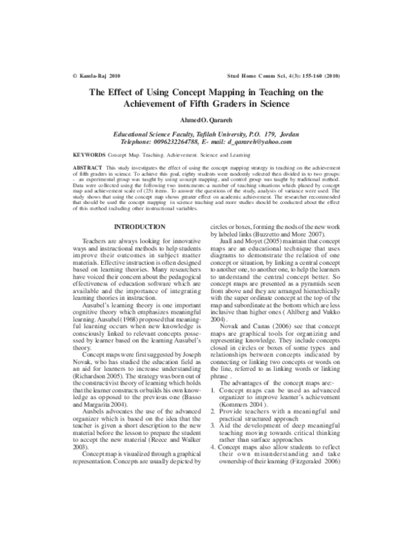 (PDF) The Effect of Using Concept Mapping in Teaching on the ...