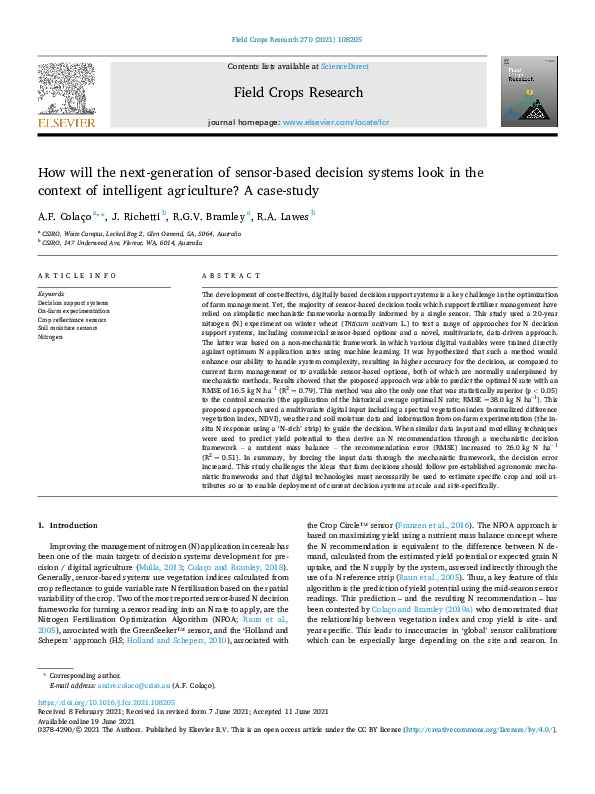 (PDF) How will the next-generation of sensor-based decision systems look in the context of ...