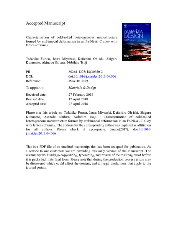 (PDF) Characterization of cold-rolled heterogeneous microstructure ...