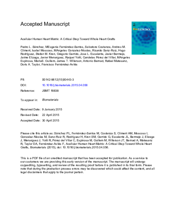 (PDF) Decellularized Human Heart Matrix for Grafts