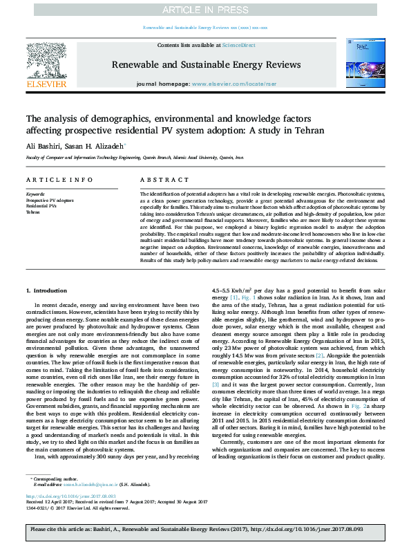 (PDF) The analysis of demographics, environmental and knowledge factors affecting prospective ...