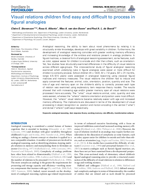 (PDF) Visual relations children find easy and difficult to process in ...