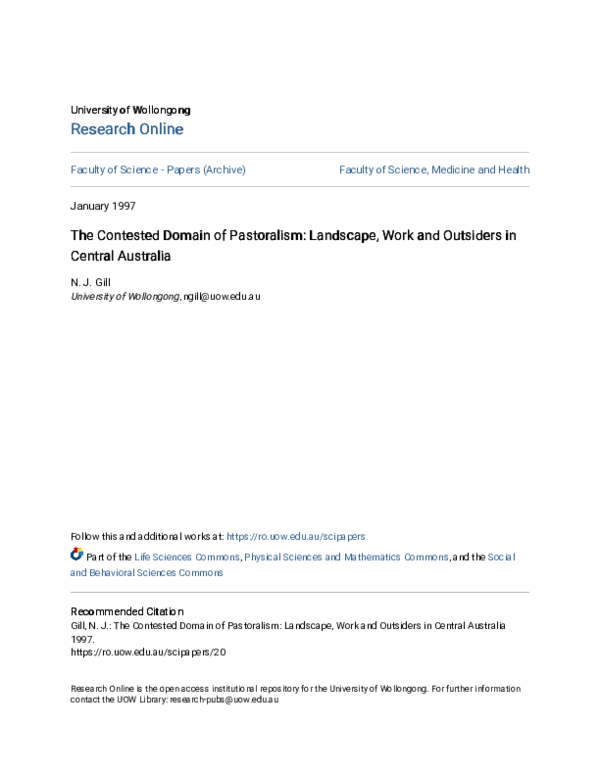 (PDF) The contested domain of pastoralism: landscape, work and ...