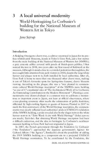 (PDF) A local universal modernity: World-Heritagizing Le Corbusier's ...