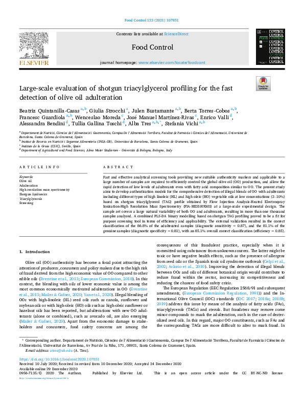 (PDF) Large-scale evaluation of shotgun triacylglycerol profiling for the fast detection of ...