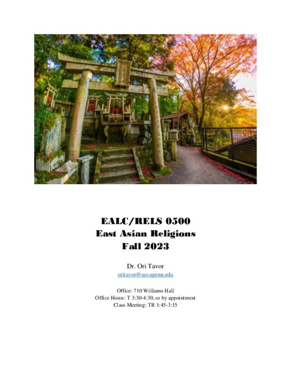 (PDF) East Asian Religions Syllabus