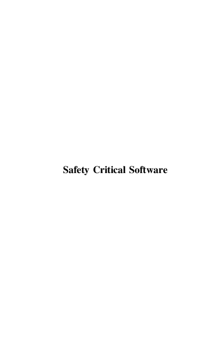 (PDF) What Is Safety-Critical Software?