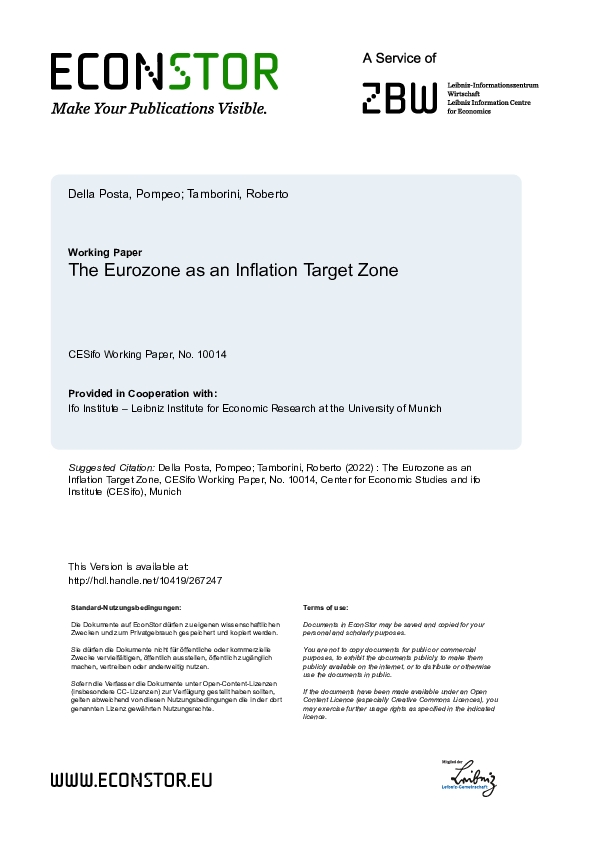 (PDF) The Eurozone as an Inflation Target Zone