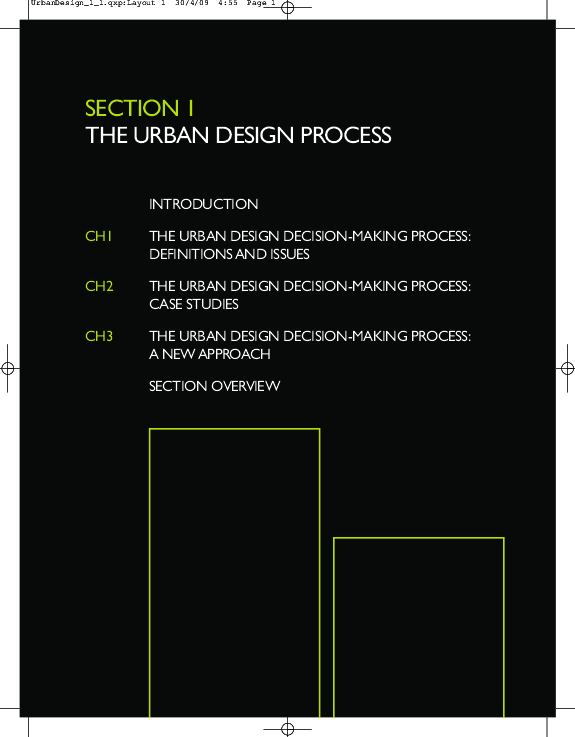 Pdf The Urban Design Decision Making Process Definitions And Issues