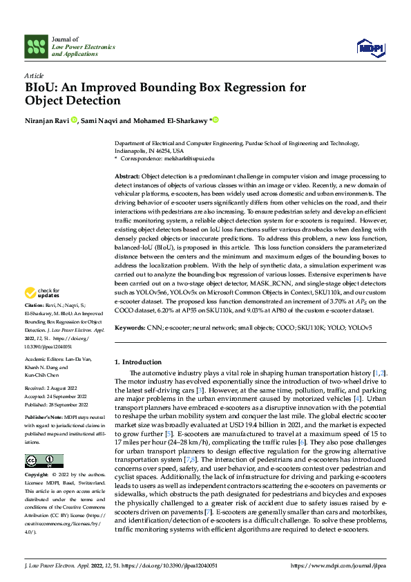 Pdf Biou An Improved Bounding Box Regression For Object Detection