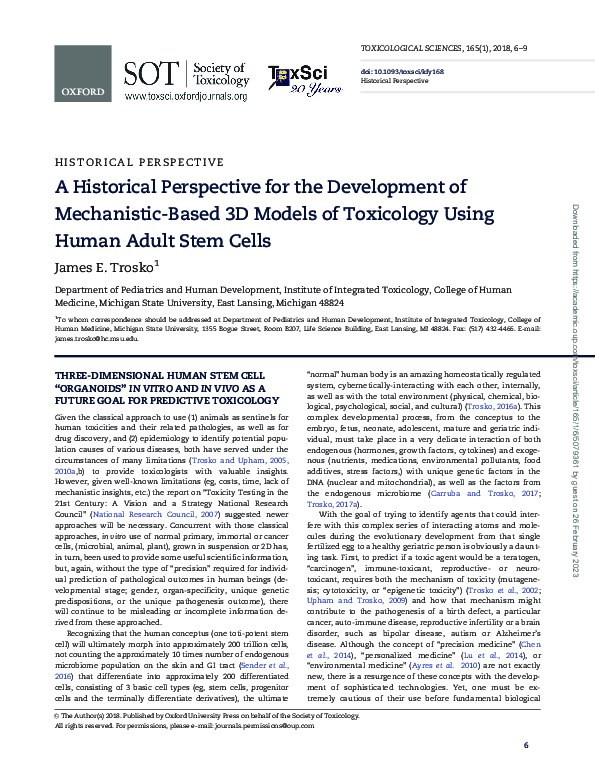 (PDF) A Historical Perspective for the Development of Mechanistic-Based ...