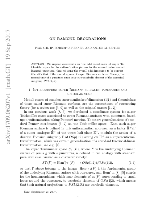 (PDF) On Ramond Decorations