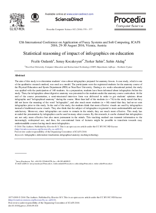 (PDF) Statistical Reasoning of Impact of Infographics on Education