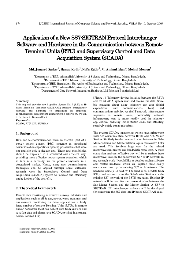 (PDF) Application of a New SS7-SIGTRAN Protocol Interchanger Software and Hardware in the ...