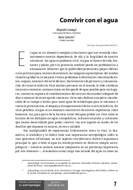 (PDF) Convivir con el agua