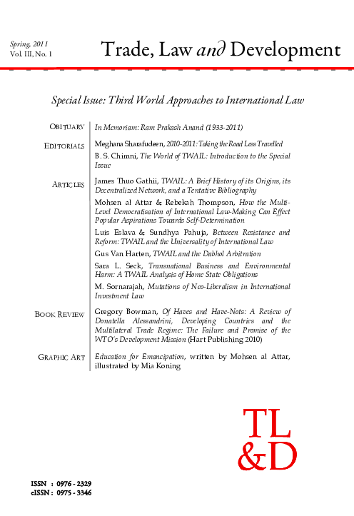 (PDF) EDITORS (MANAGING) Trade, Law and Development TWAIL: A BRIEF ...