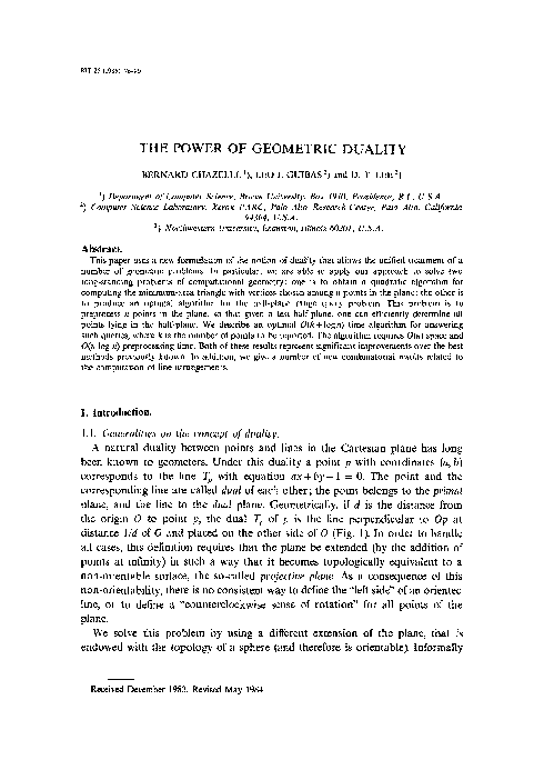 (PDF) The power of geometric duality