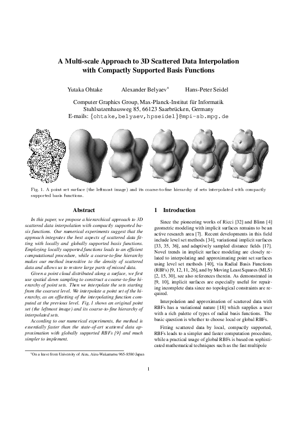 (PDF) A multi-scale approach to 3D scattered data interpolation with ...