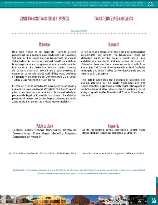 (PDF) Zonas francas transitorias y eventos