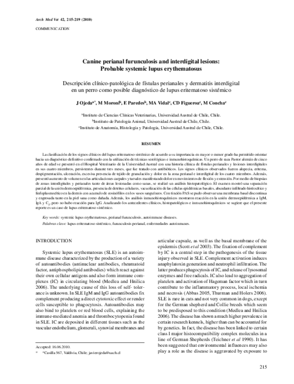 (PDF) Canine perianal furunculosis and interdigital lesions: Probable ...