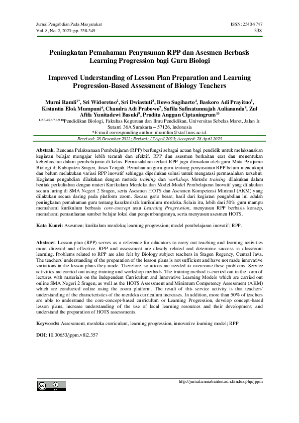 (PDF) Peningkatan Pemahaman Penyusunan RPP dan Asesmen Berbasis ...