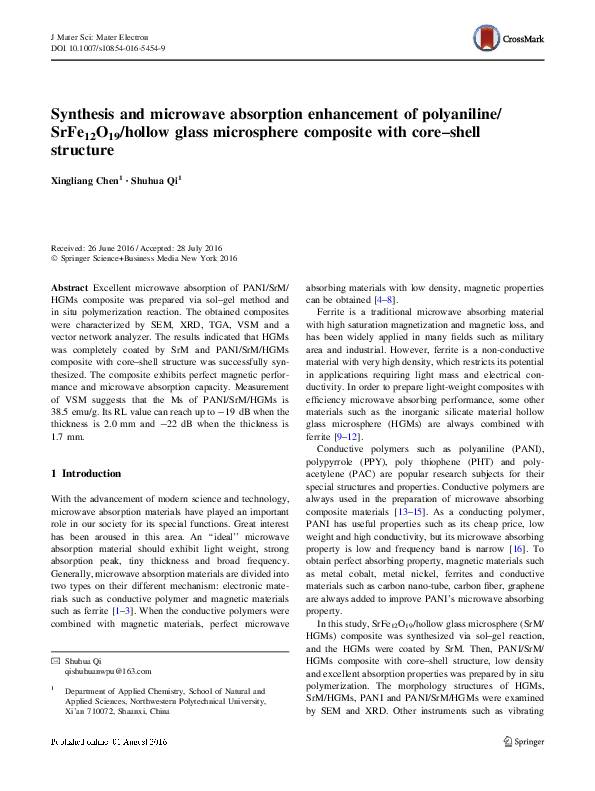 (PDF) Synthesis and microwave absorption enhancement of Fe-doped NiO ...