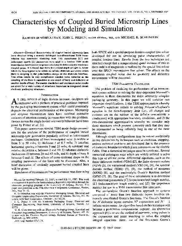 (PDF) Characteristics of Coupled Buried Microstrip Lines by Modeling and Simulation