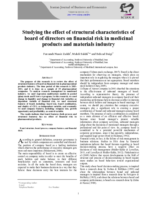 (PDF) Studying the effect of structural characteristics of board of ...