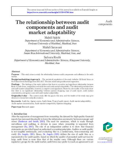 (PDF) The relationship between audit components and audit expectation ...
