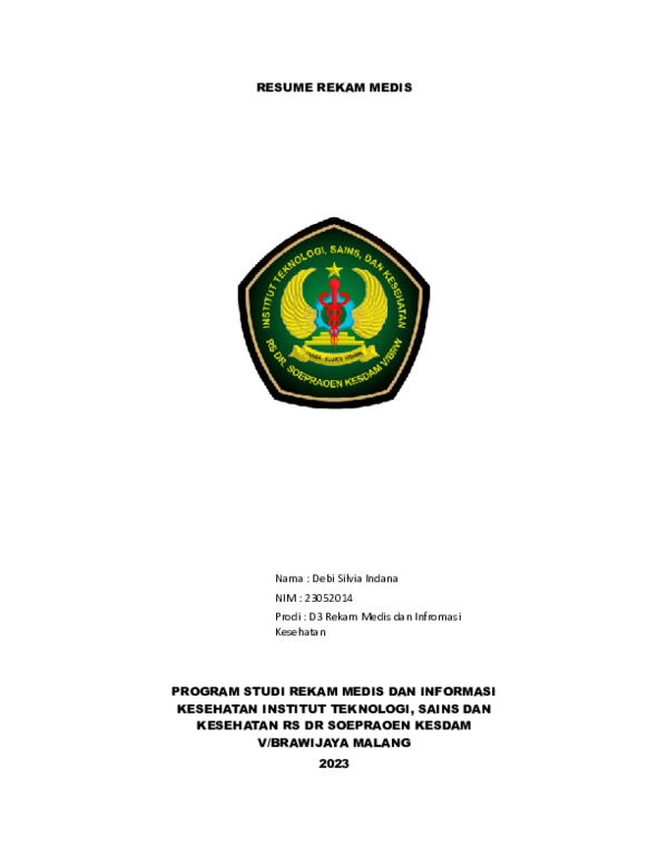(DOC) RESUME REKAM MEDIS