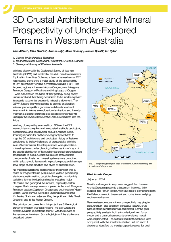 (PDF) Mineral Prospectivity of Western Australia's Greenfields