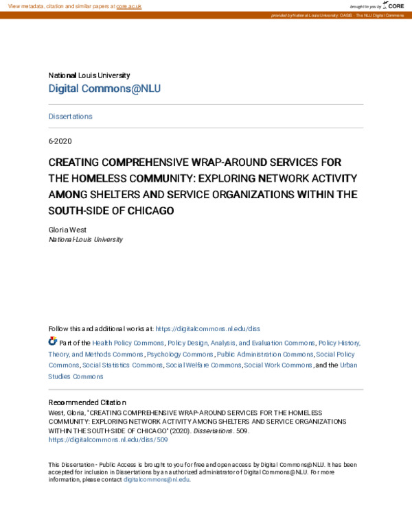 (PDF) Creating Comprehensive Wrap-Around Services for the Homeless ...