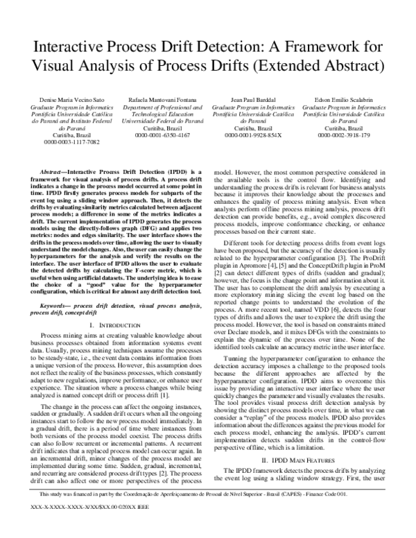 (PDF) Interactive Process Drift Detection Framework
