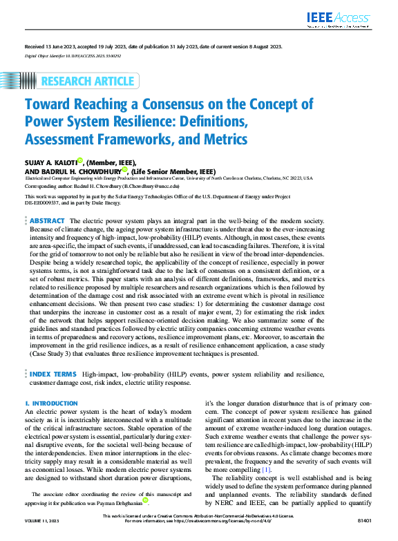 (PDF) Toward Reaching a Consensus on the Concept of Power System ...