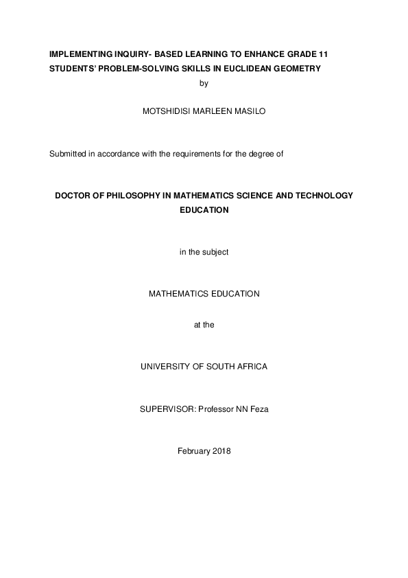 (PDF) Implementing inquiry-based learning to enhance Grade 11 students' problem-solving skills ...