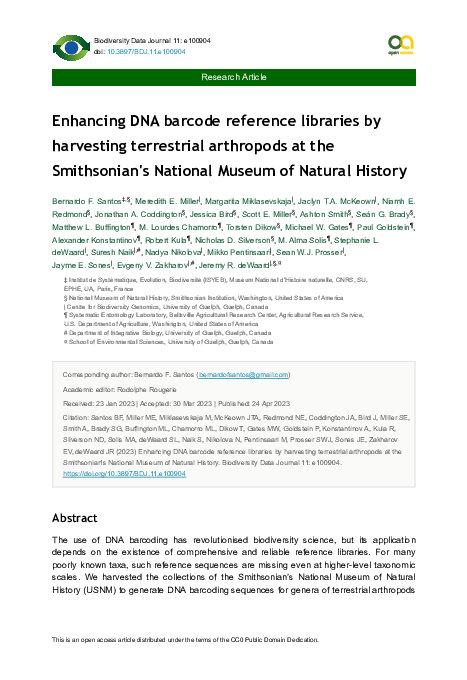 (PDF) Enhancing DNA barcode reference libraries by harvesting ...