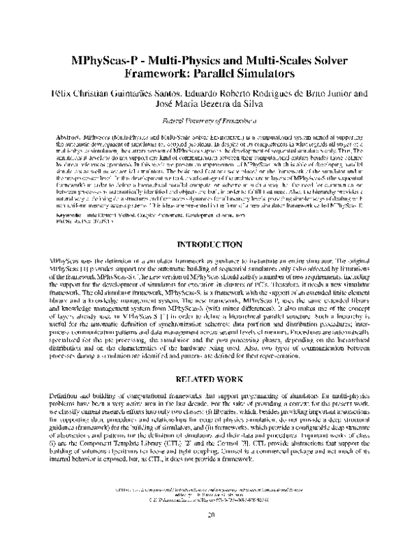 (PDF) MPhyScas-P—Multi-Physics and Multi-Scales Solver Framework: Parallel Simulators