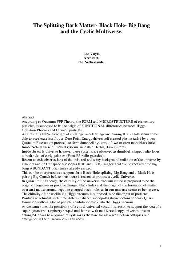 (PDF) The Splitting Dark Matter- Black Hole- Big Bang and the Cyclic ...