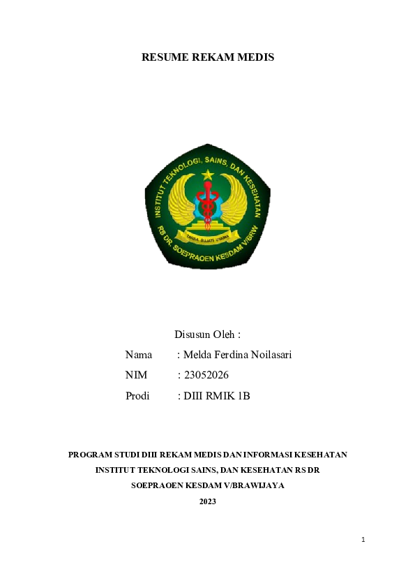 (DOC) RESUME REKAM MEDIS