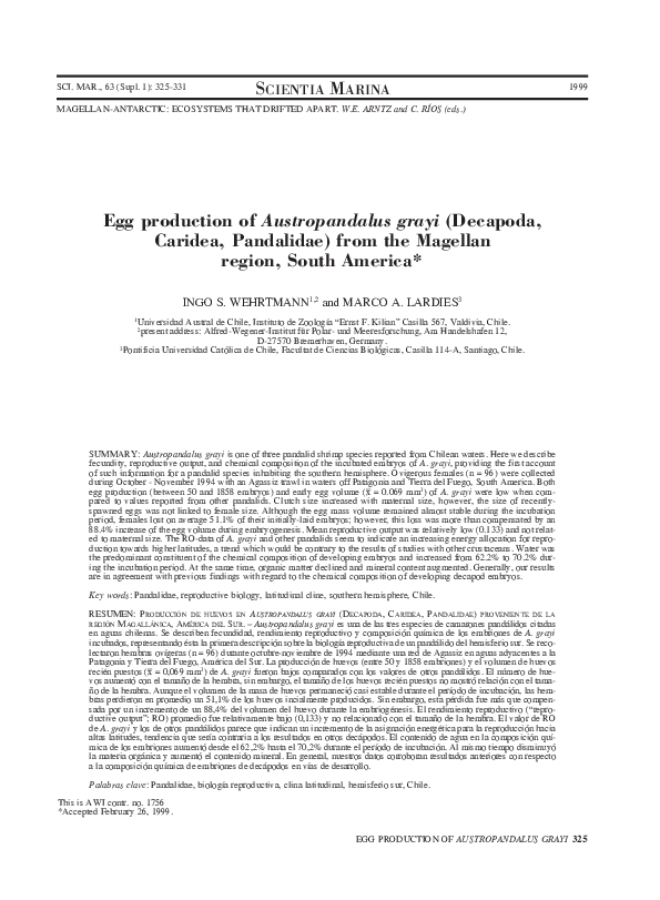 (PDF) Egg production of Austropandalus grayi (Decapoda, Caridea ...