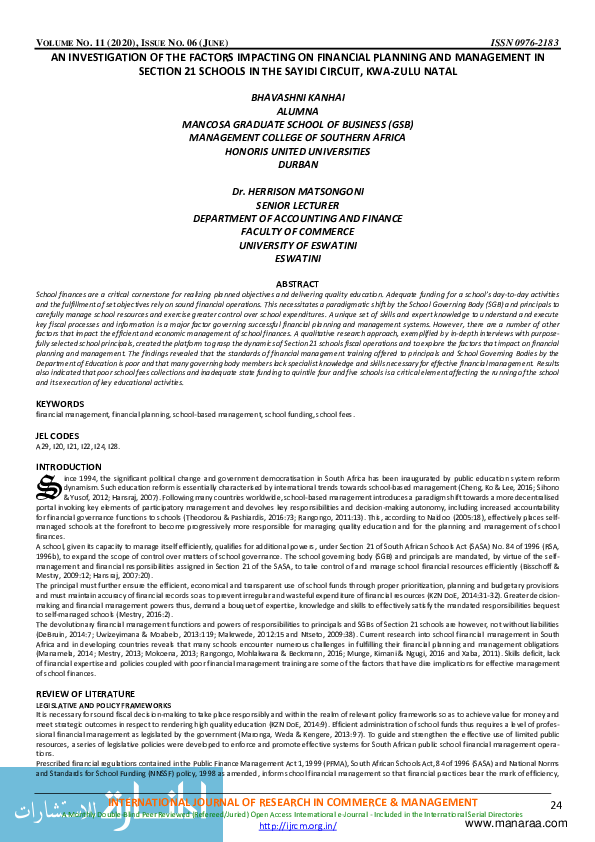 (PDF) INTERNATIONAL JOURNAL OF RESEARCH IN COMMERCE & MANAGEMENT