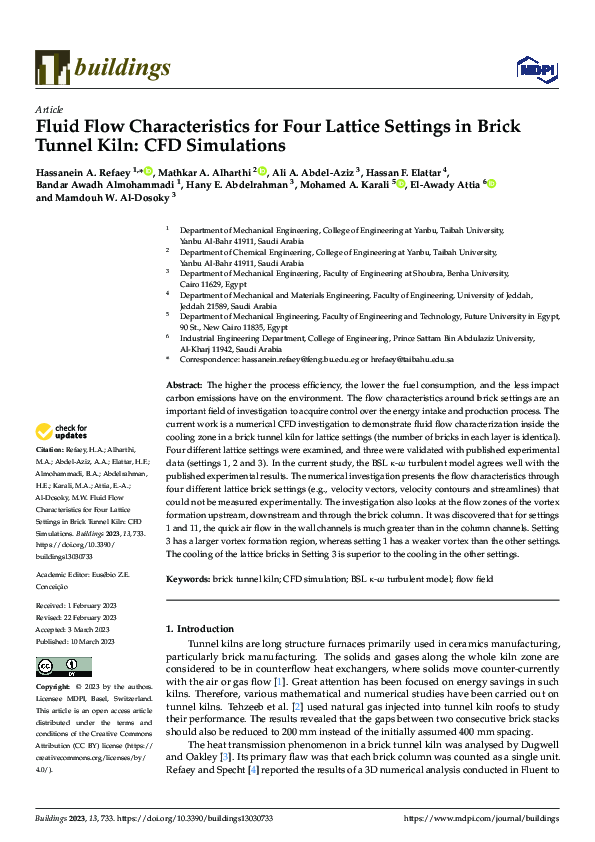 (PDF) Fluid Flow Characteristics for Four Lattice Settings in Brick ...