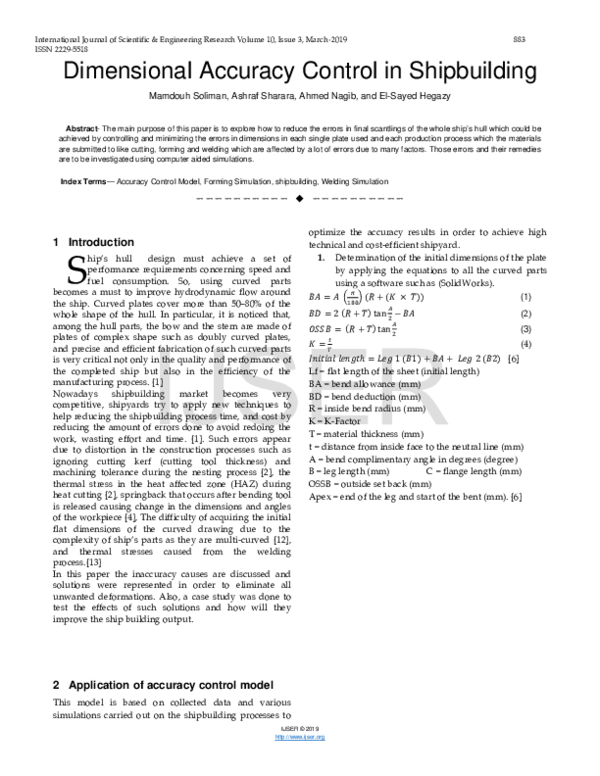 (PDF) Dimensional Accuracy Control in Shipbuilding