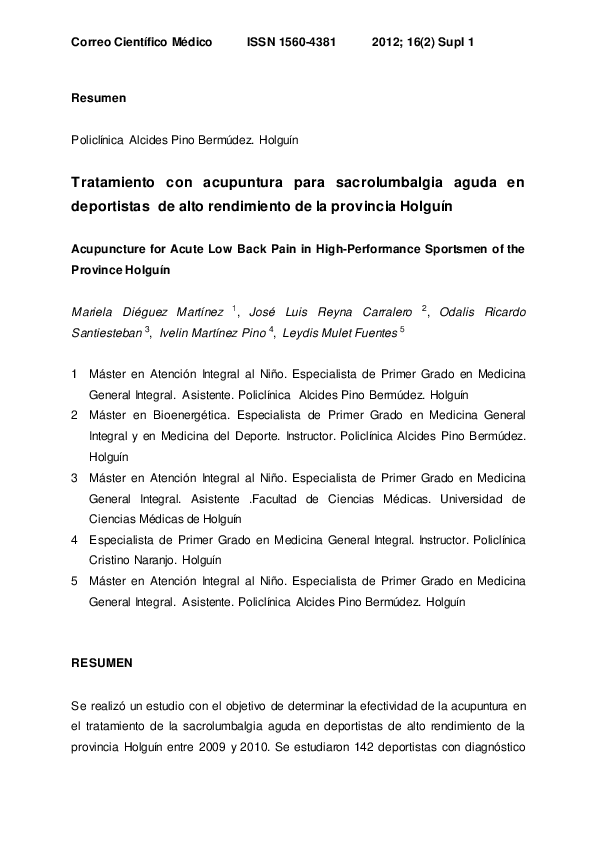 (PDF) Tratamiento con acupuntura para sacrolumbalgia aguda en ...